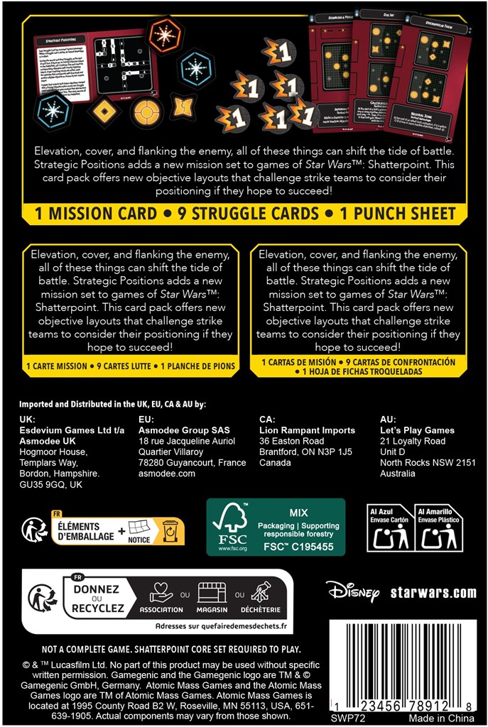 Star Wars: Shatterpoint - Strategic Positions - Mission Pack
