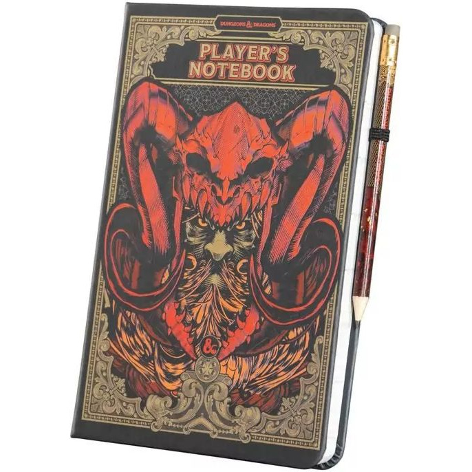 Dungeons & Dragons: Notebook and pencil