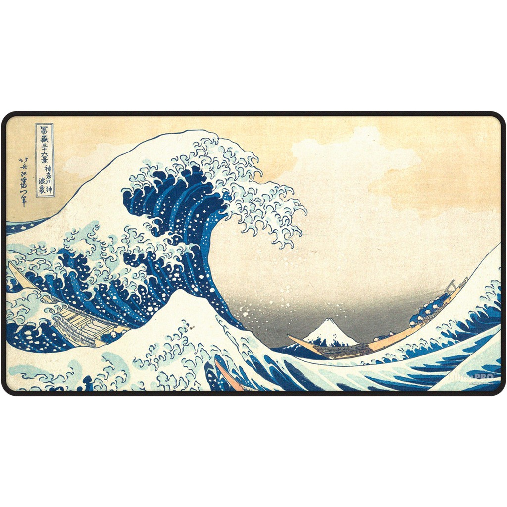Ultra-Pro: Black Stitched Playmat - The Great Wave off Kanagawa