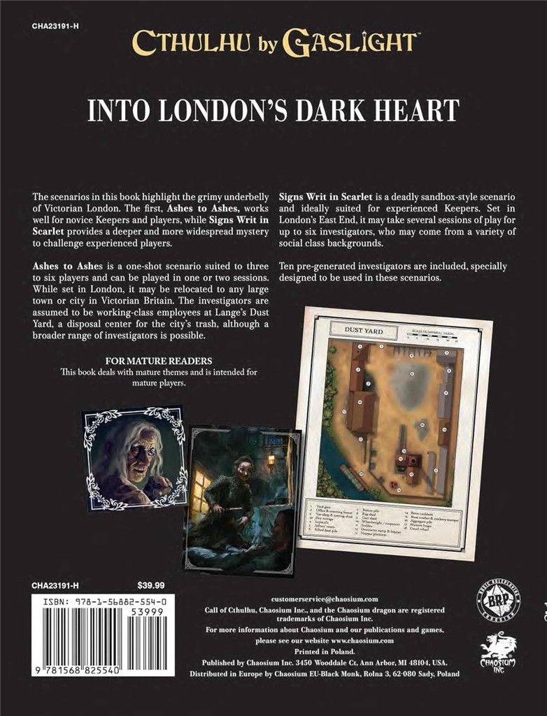 Call of Cthulhu RPG: Cthulhu by Gaslight - Dust & Blood