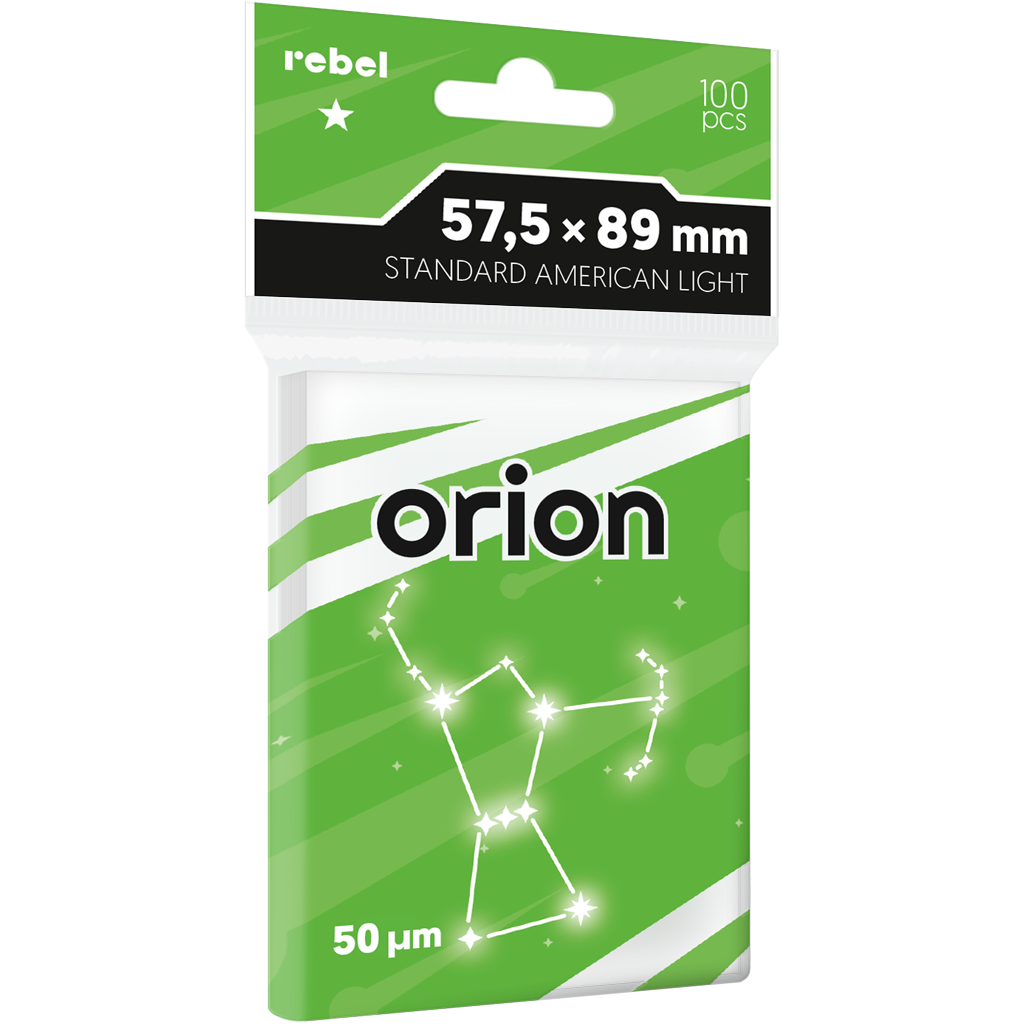 Koszulki na karty Rebel (57,5x89 mm) Orion Light, 100 sztuk