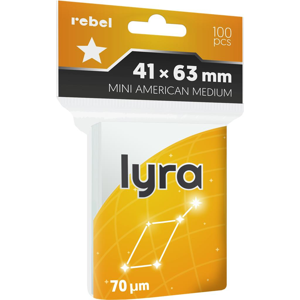Koszulki na karty Rebel (41x63 mm) Lyra Medium, 100 sztuk