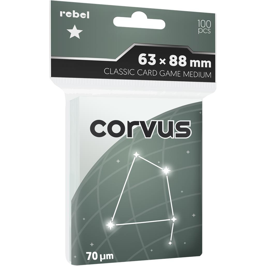 Koszulki na karty Rebel (63x88 mm) Corvus Medium, 100 sztuk