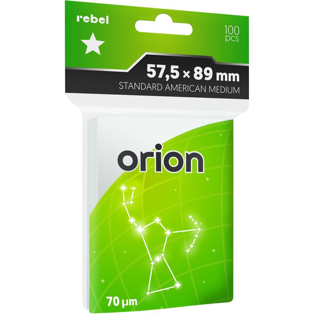 Koszulki na karty Rebel (57,5x89 mm) Orion Medium, 100 sztuk